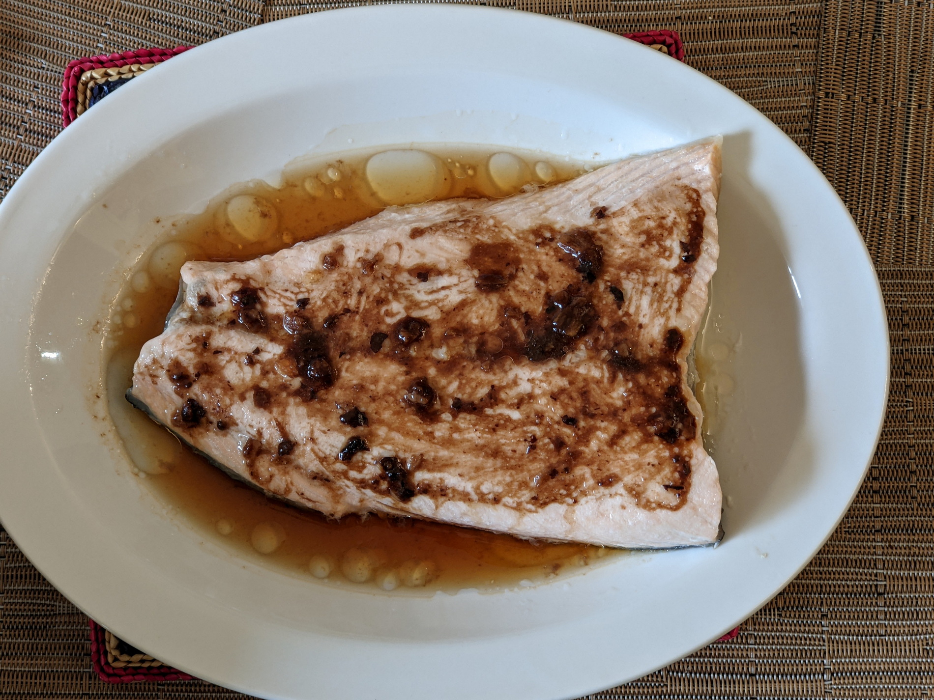 Steamed salmon fillet with black bean sauce – John Wong Recipes